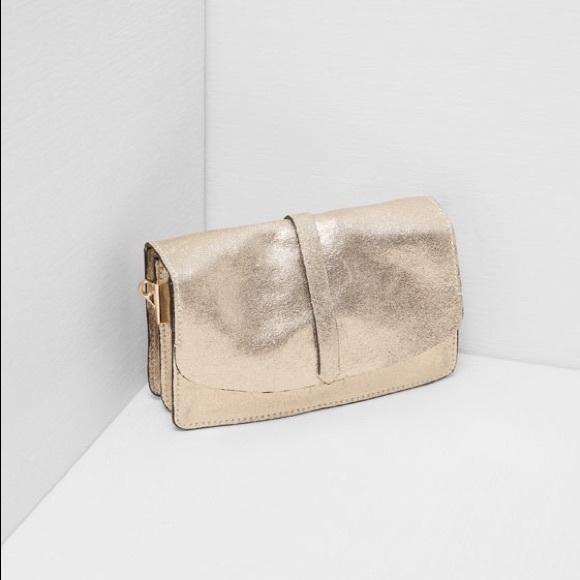 Zara | Bags | Zara Premium Collection 0 Leather Clutch Crossbody Bag ...
